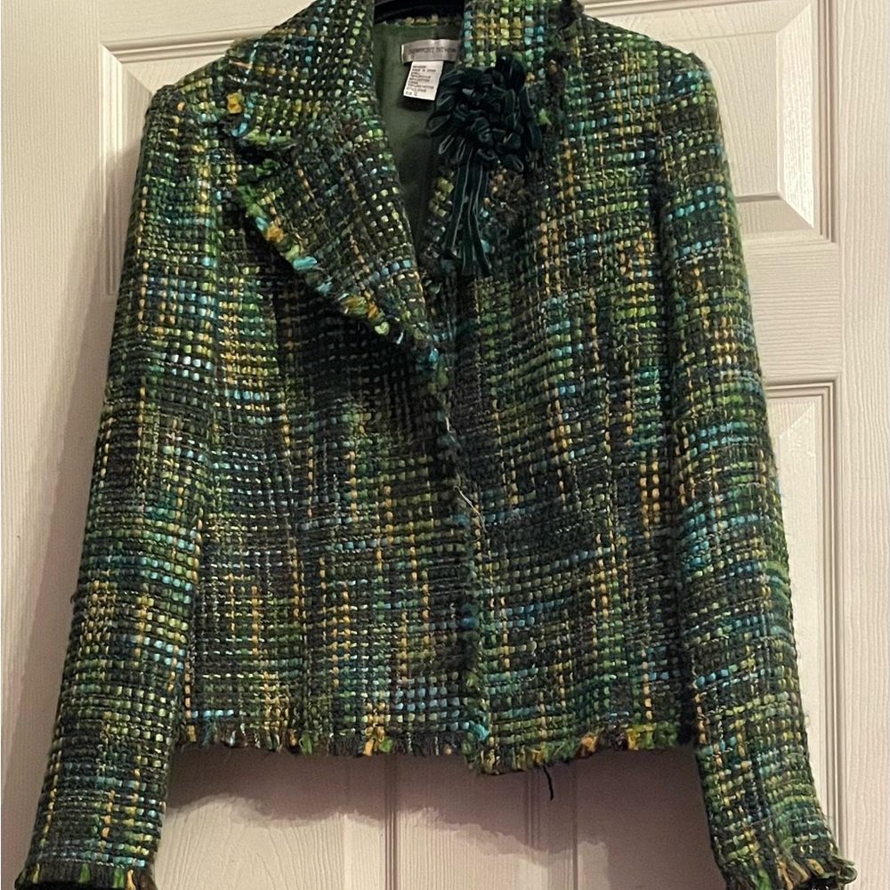 Plaid Tweed Jacket - Gem
